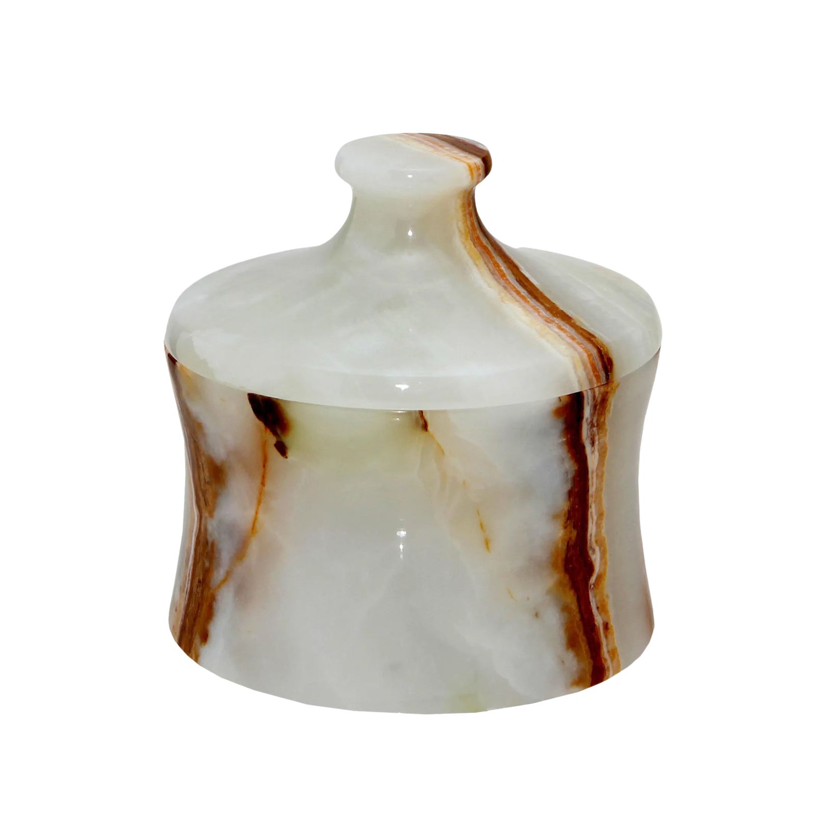 White Marble Canister | Chairish