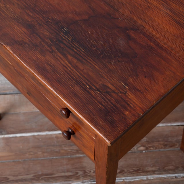 Georgia Yellow Pine Table Side Table | Chairish