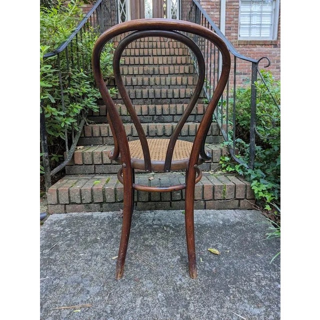 Mid 19th Century Early Jacob and Josef Kohn No. 30 Bentwood Cafe Chair With Caned Seat | Chairish