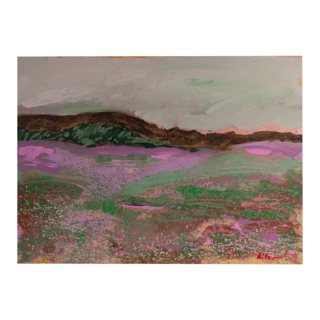 1980s Abstract Landscape Acrylic Painting by Harry Hilson | Chairish
