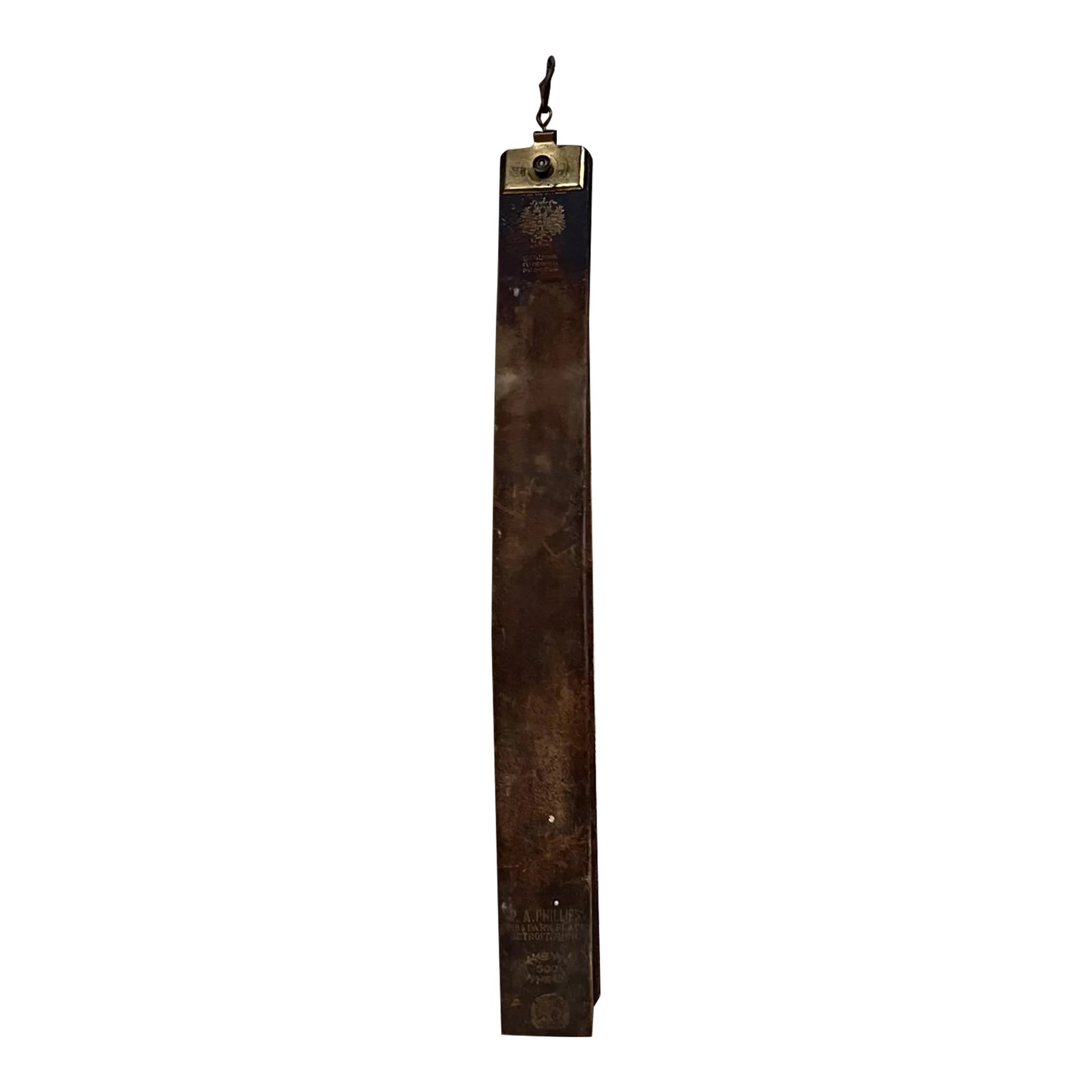 Antique Russian Leather Band Barber Razor Strop | Chairish
