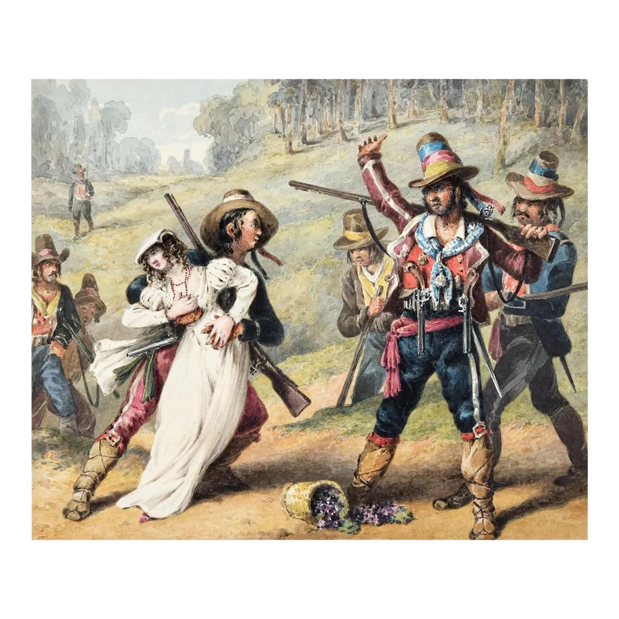 The Kidnapping - Original Ink and Watercolor by Neapolitan Master ...