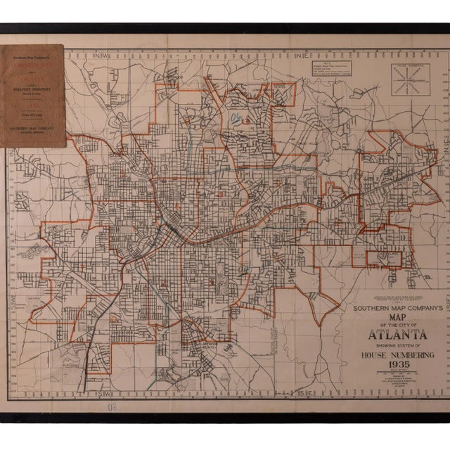 Map of Atlanta, 1935 | Chairish