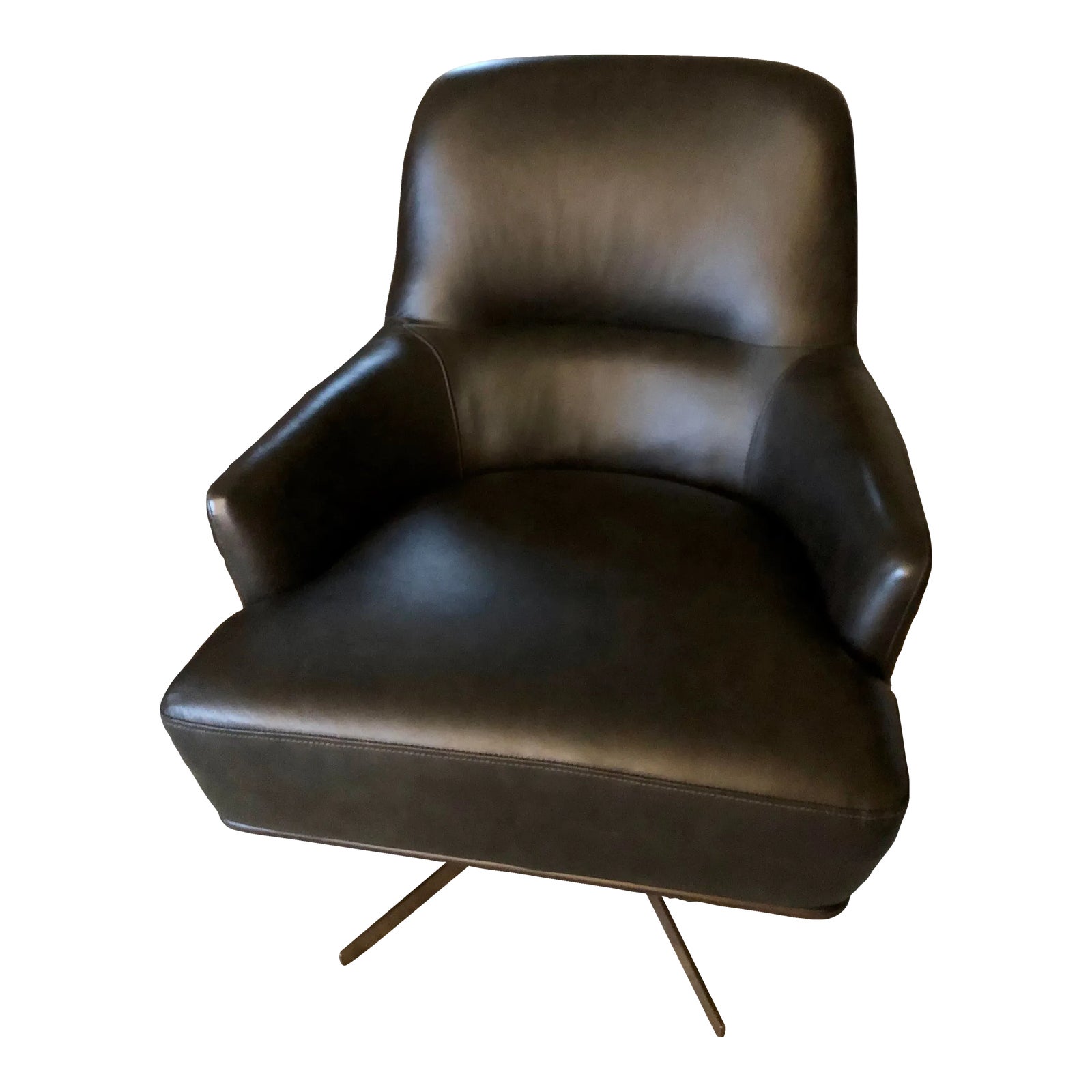 SUNPAN Willa Swivel Club Chair | Chairish