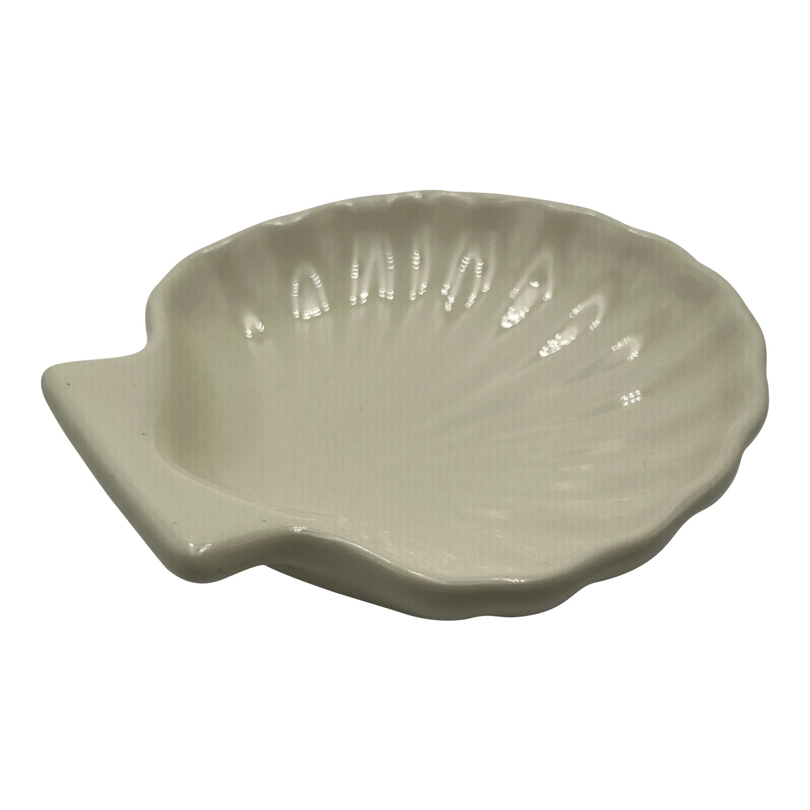 Porcelain Clam Shell Soap Dish | Chairish