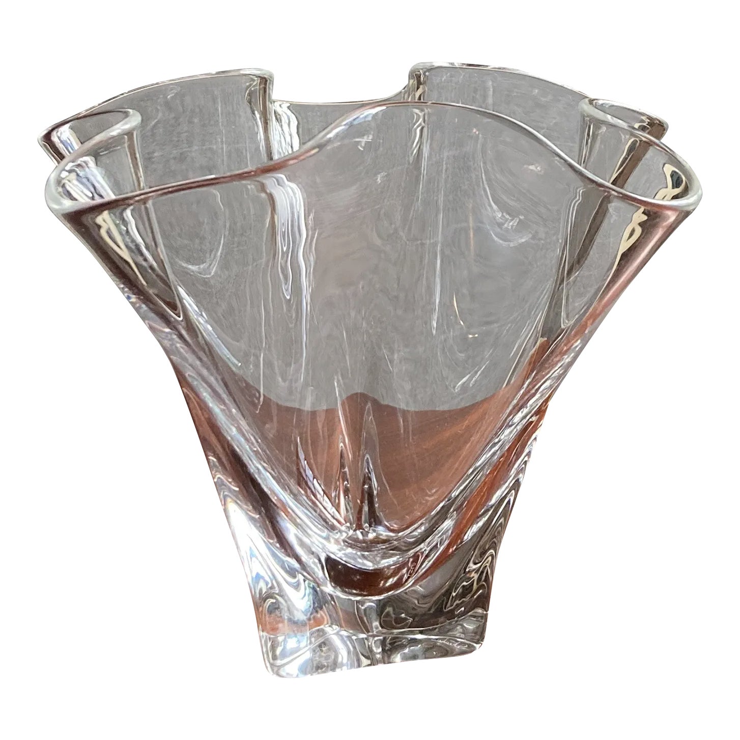2000s Steuben Glass “Handkerchief” Vase | Chairish