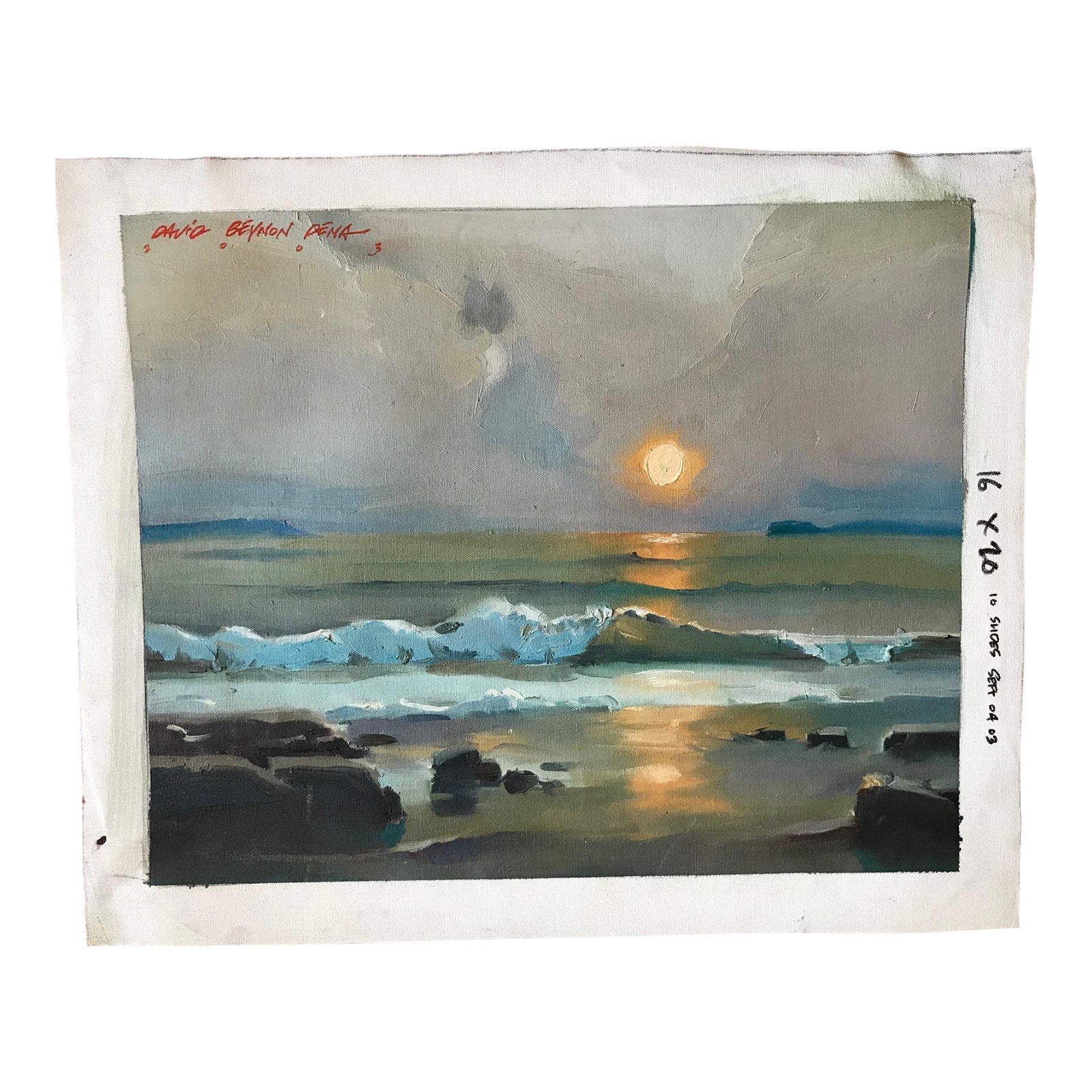 Costa Rican Sunset: On-Location Oil Painting by David Beynon Pena ...