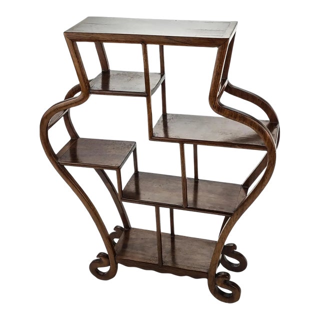 Tabletop Chinese Rosewood Etagere Display | Chairish