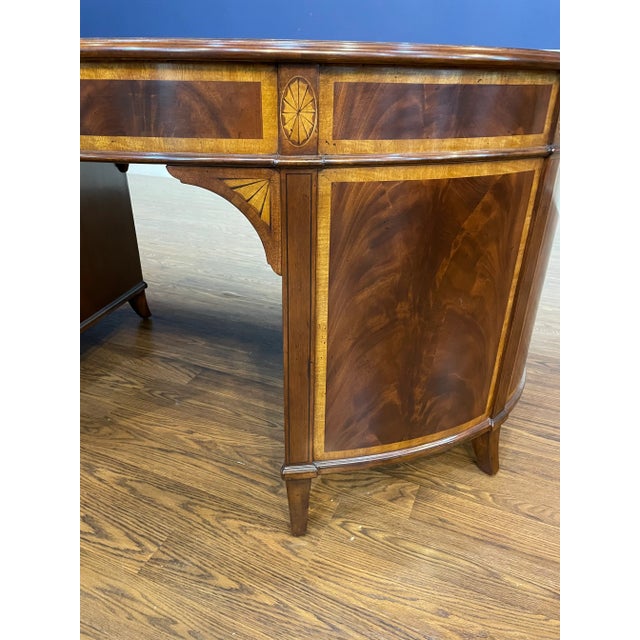 Leighton Hall Kidney Shaped Partner Desk - Showroom Sample | Chairish