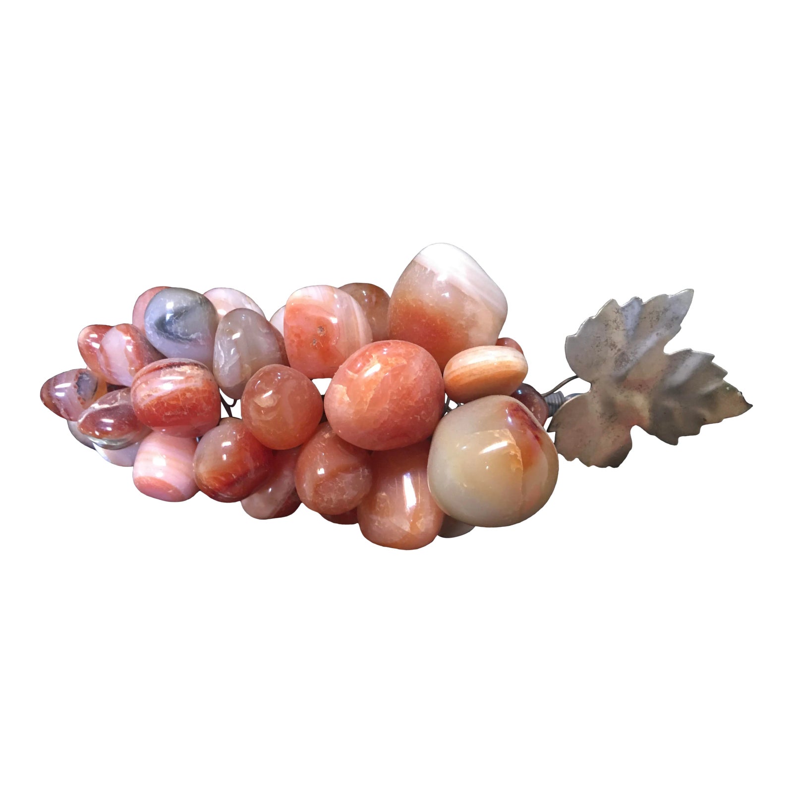 1950s Mid-Century Polished Stone Grape Cluster | Chairish