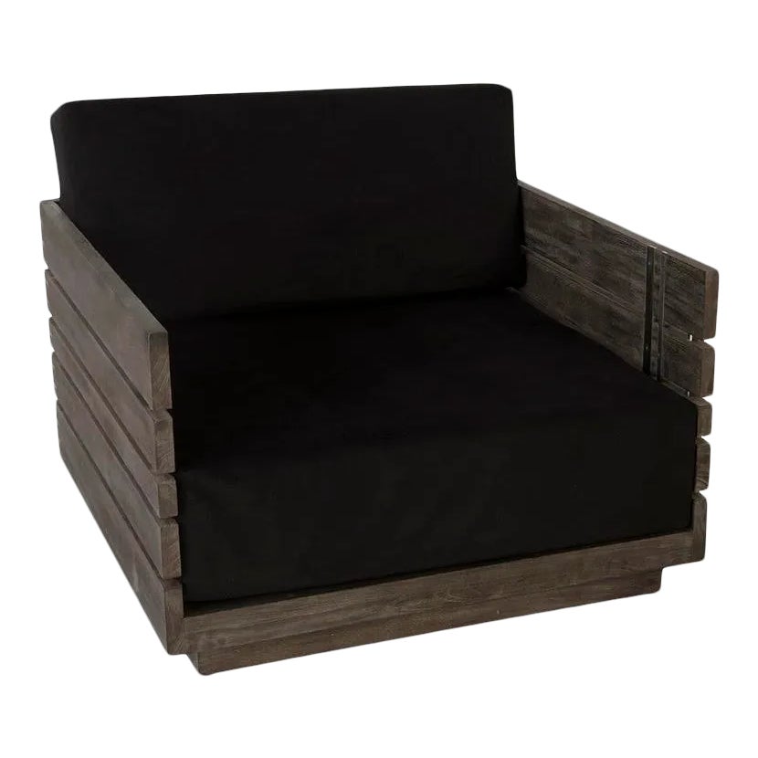 Phillips Collection McQueen Club Chair, Charcoal | Chairish