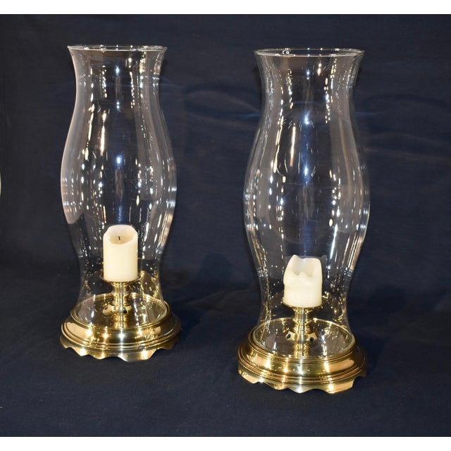 Pair of Vintage Hurricane Lamps | Chairish