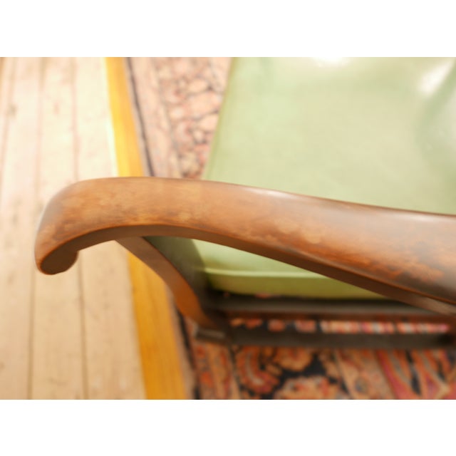 Antique Black Cane Back Rocker | Chairish
