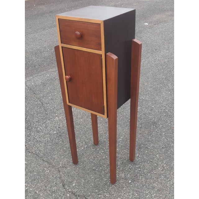 1970s Ethan Allen Wheat Forest Cranberry Storkie Cabinet | Chairish