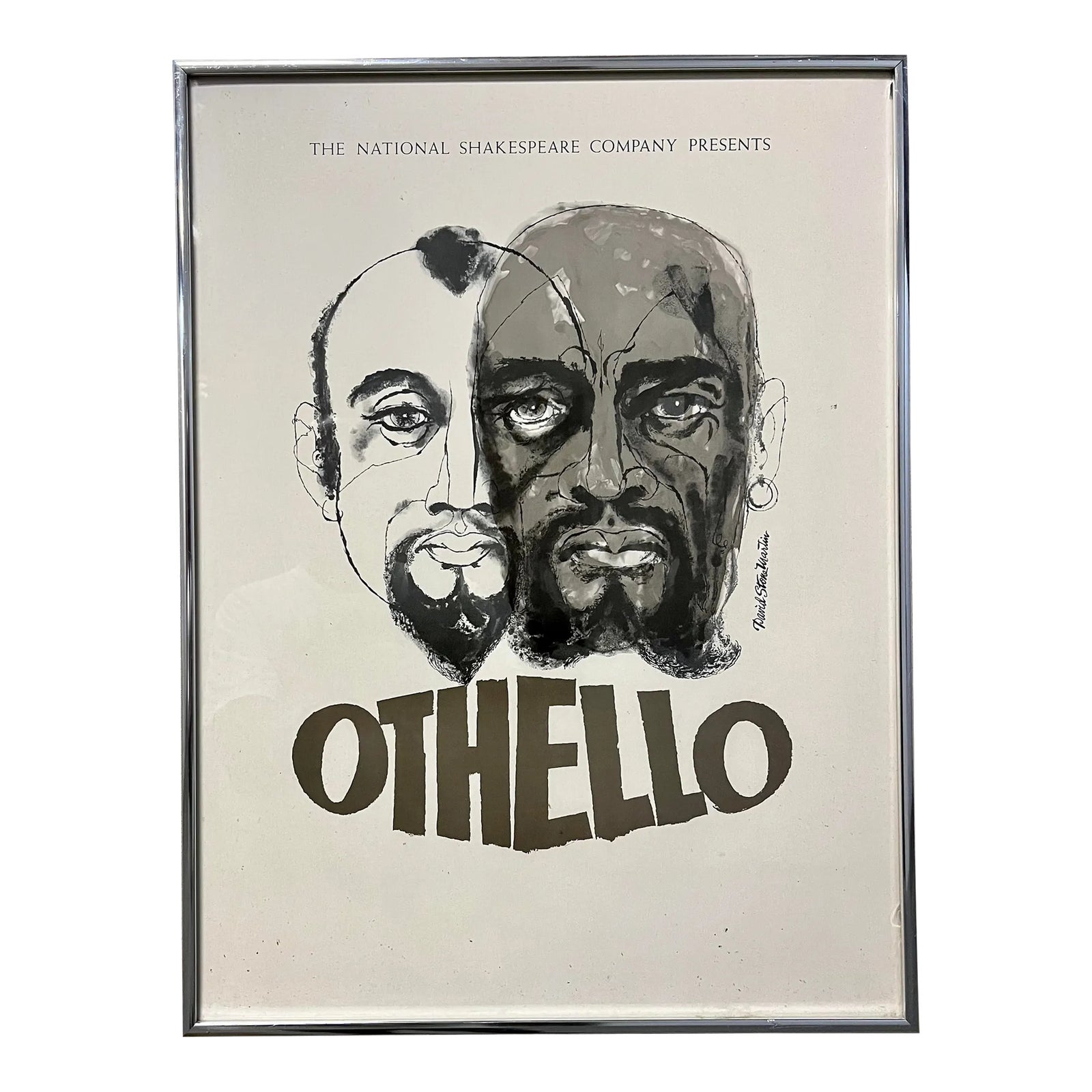 Original "The National Shakespeare Company Presents, Othello" Framed ...