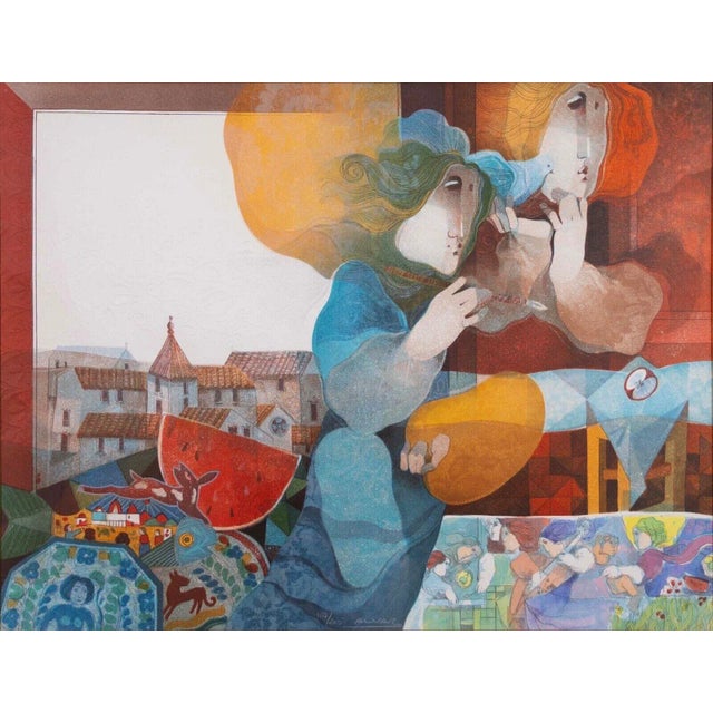 Alvar Suñol Pintora Mexicana Signed Contemporary Embossed Lithograph ...