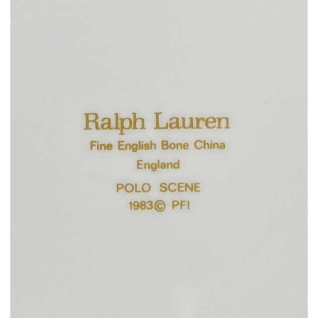 Vintage Ralph Lauren "Polo Scene" Bone China Dessert Plates- Set of 8 ...