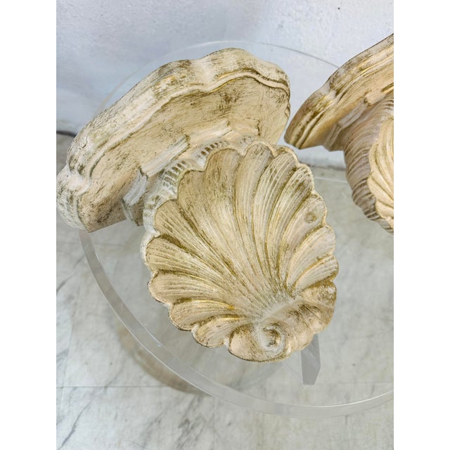 Vintage Coastal Shell Wall Shelves, a Pair | Chairish