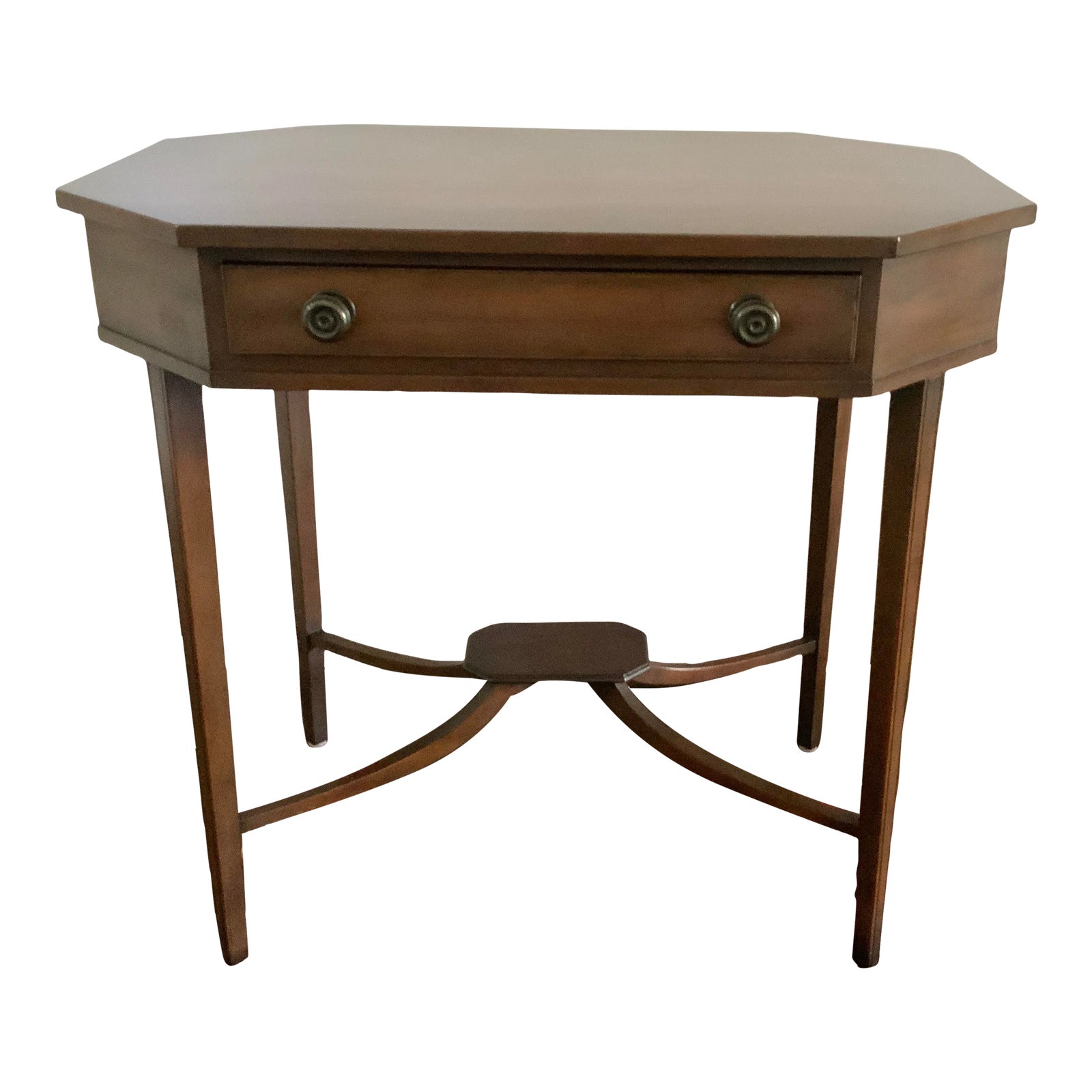 1970s Kittinger Mahogany Octangular End Table | Chairish