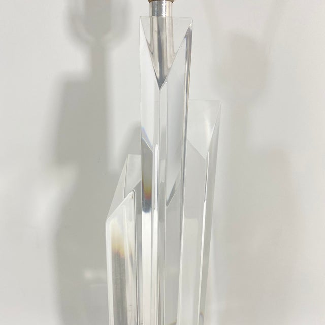 Vintage Astrolite Lucite Prisms Table Lamp | Chairish