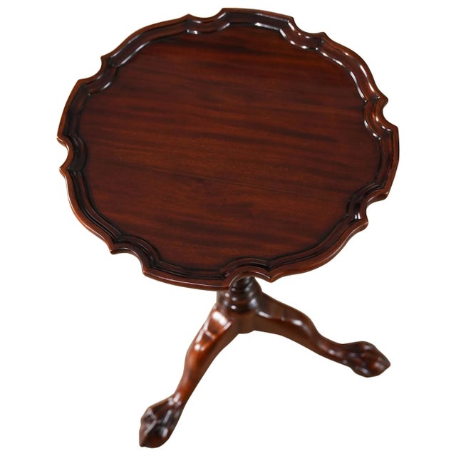 Traditional Mahogany Pie Crust Table | Chairish