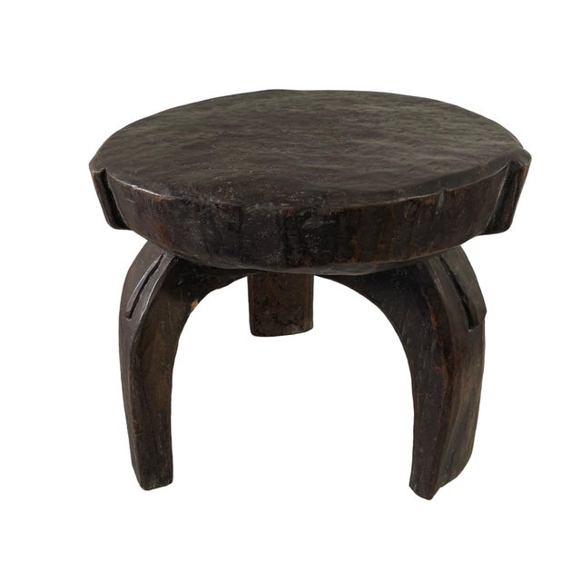 African Vintage Carved Wood Milk Stool Hehe Gogo People Tanzania 12" H ...