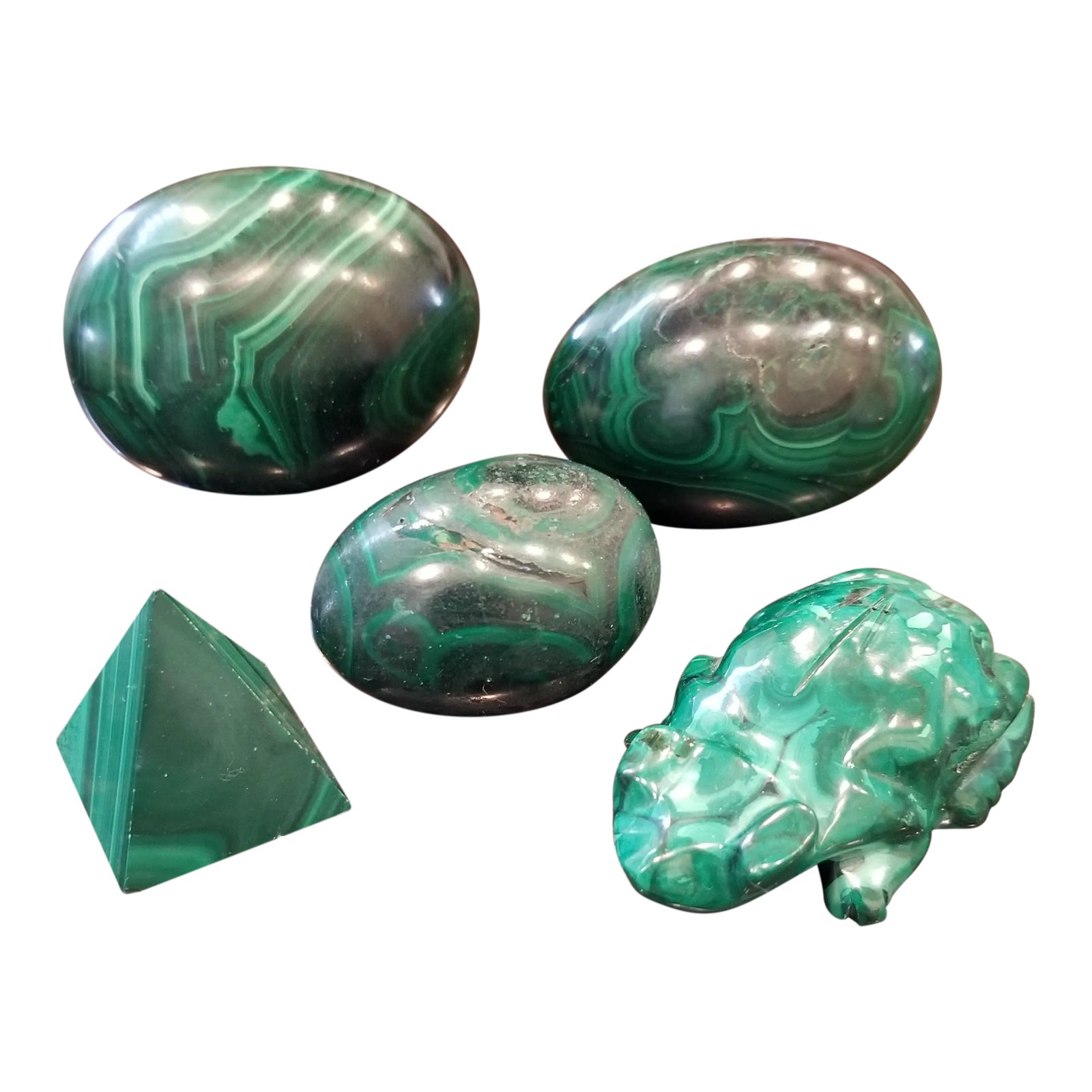 Collection of Malachite Objects | Chairish