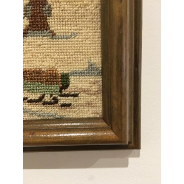 Winter/Christmas Scene Needlepoint Art | Chairish