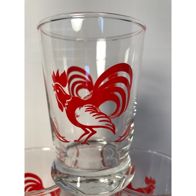 Vintage Libbey Red Rooster Juice Glasses Set Of 6 Chairish