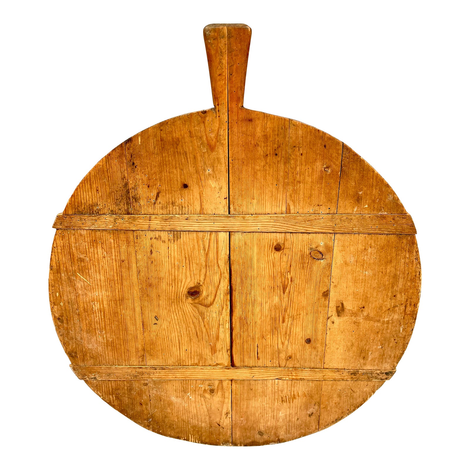 Early 1900s Large Round German Bread Board | Chairish