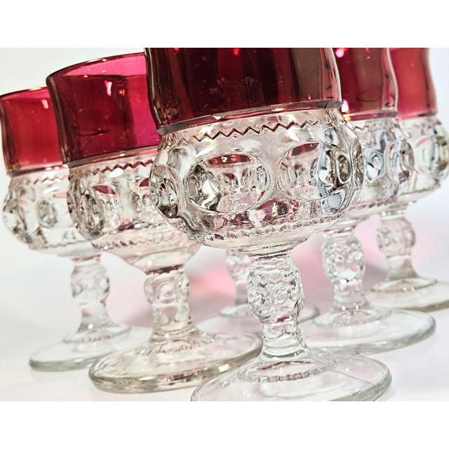 Classical Georgian Ruby Goblets- Set of 6 | Chairish