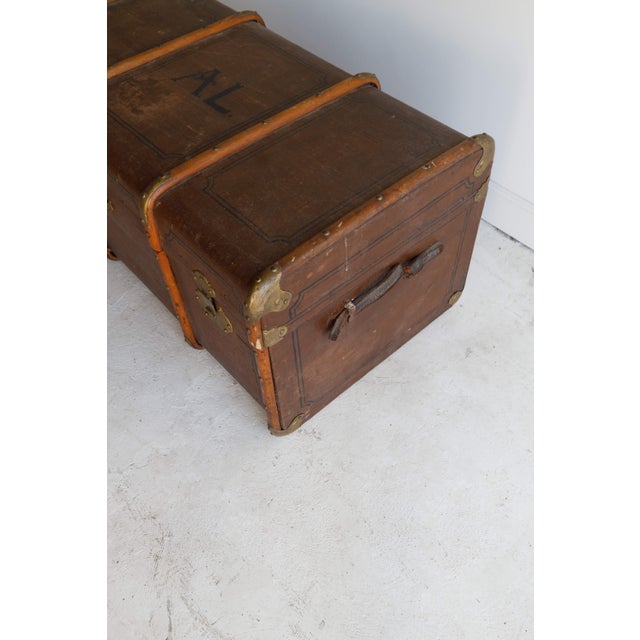 19th C French Trunk With Wood Details | Chairish