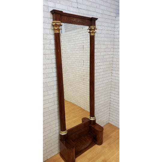Antique Empire Mahogany Gold Gilded Corinthian Column Topped Platform ...
