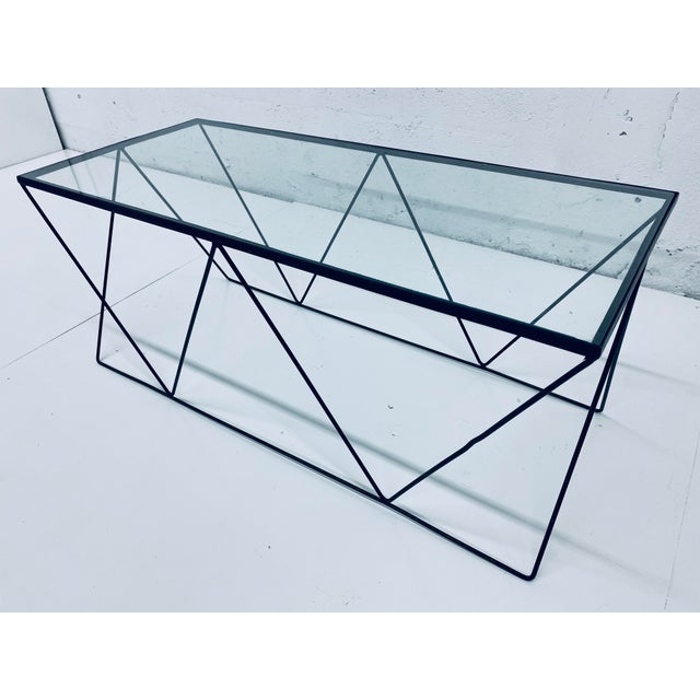 Frederick Weinberg Style Angular Black Wire Coffee Table, 1950s | Chairish
