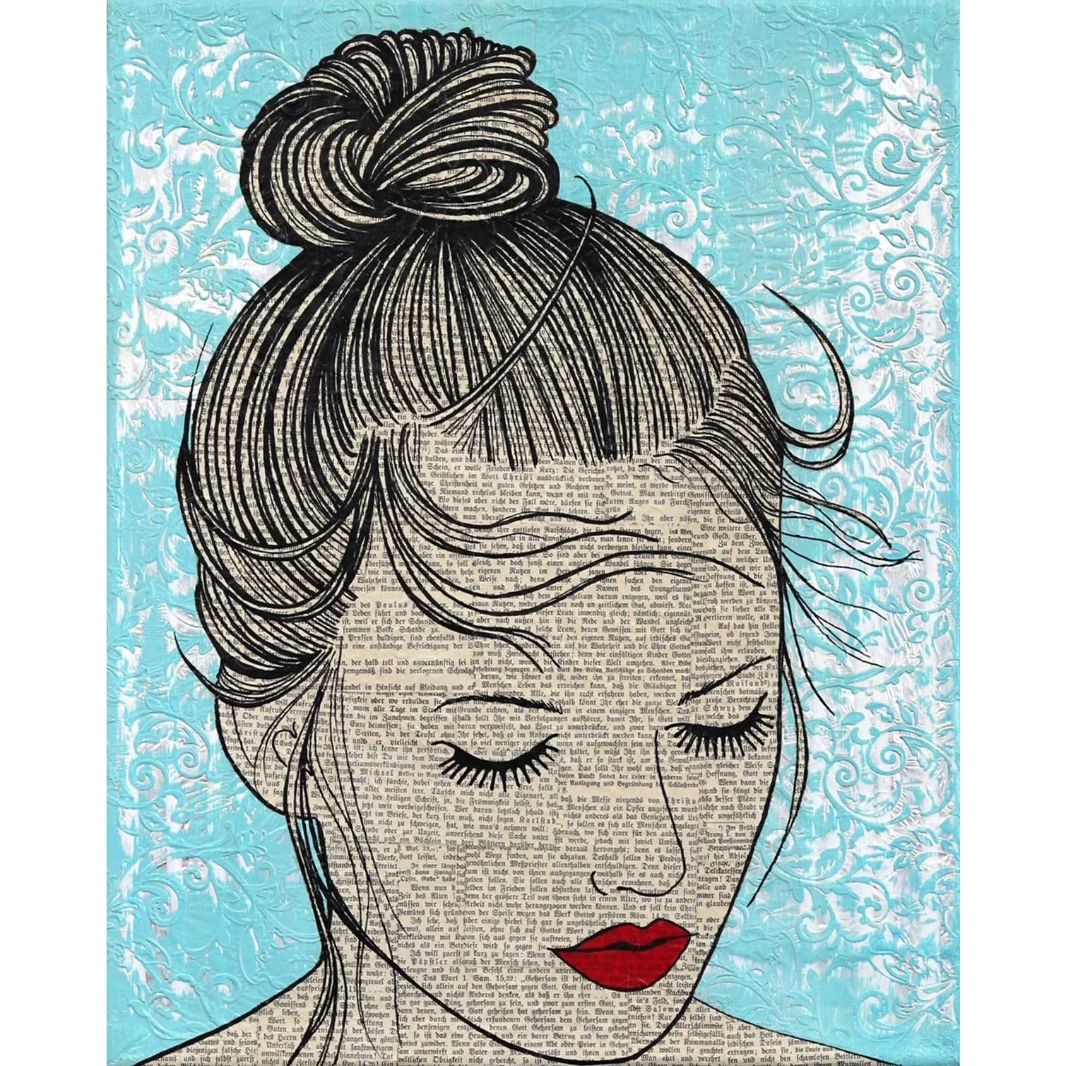 ''Sisters by Soul'' Contemporary Figurative Mixed-Media Painting by ...