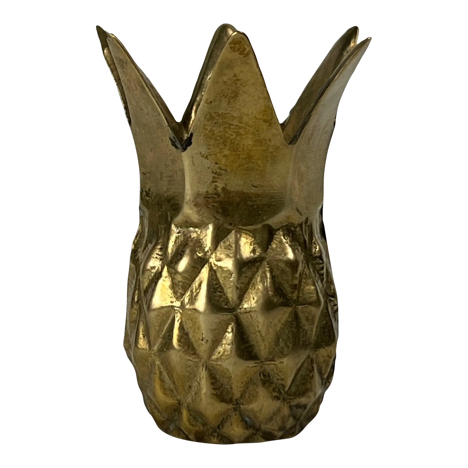 Vintage Mini Brass Pineapple Candle Holder | Chairish