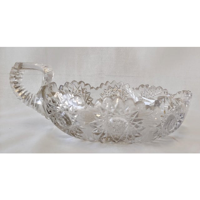 Early 1900s Brilliant Era Style Pressed Glass Nappy Dish W/Handle ...