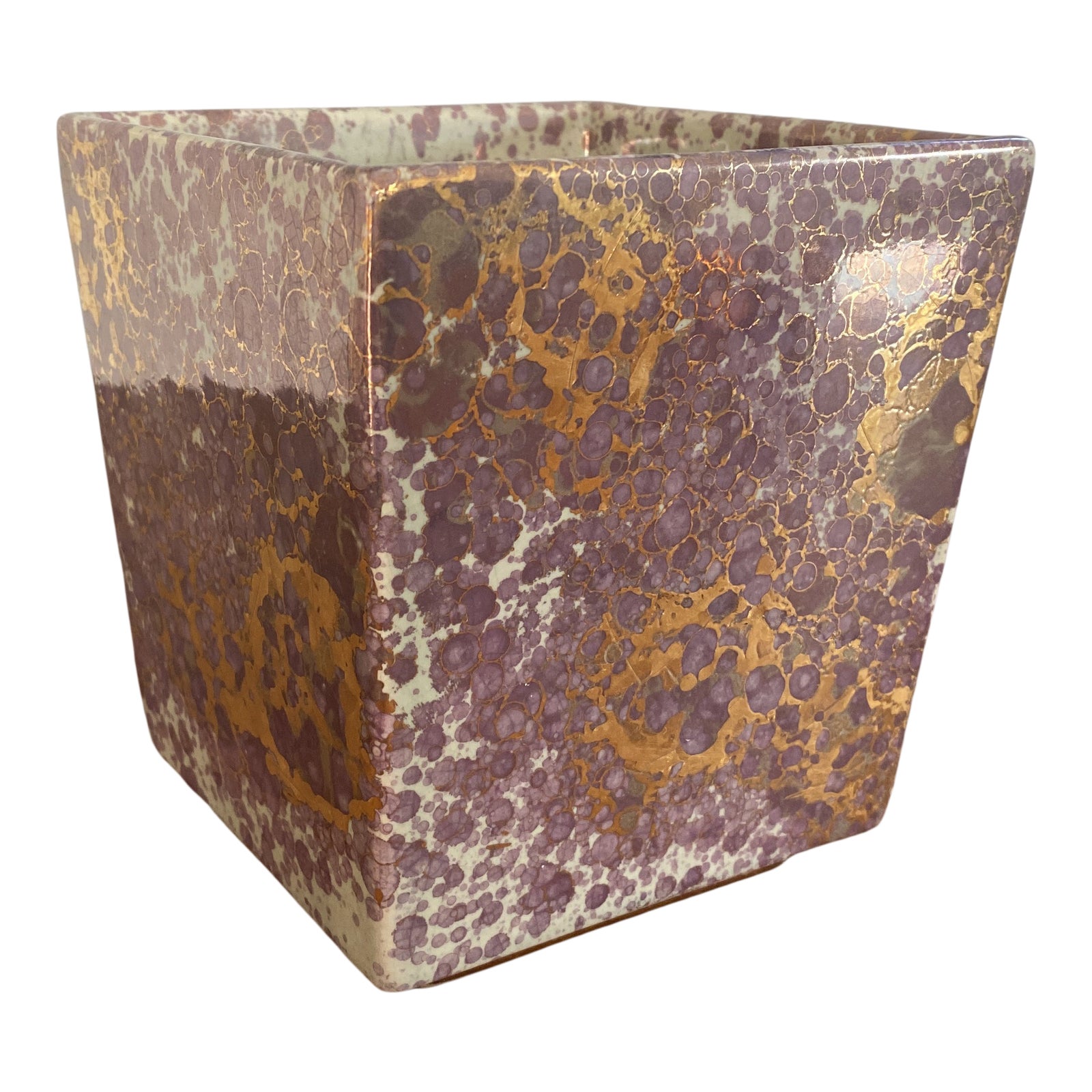 Mid Century Glazed Ceramic Cache Pot by Larry Padgett | Chairish