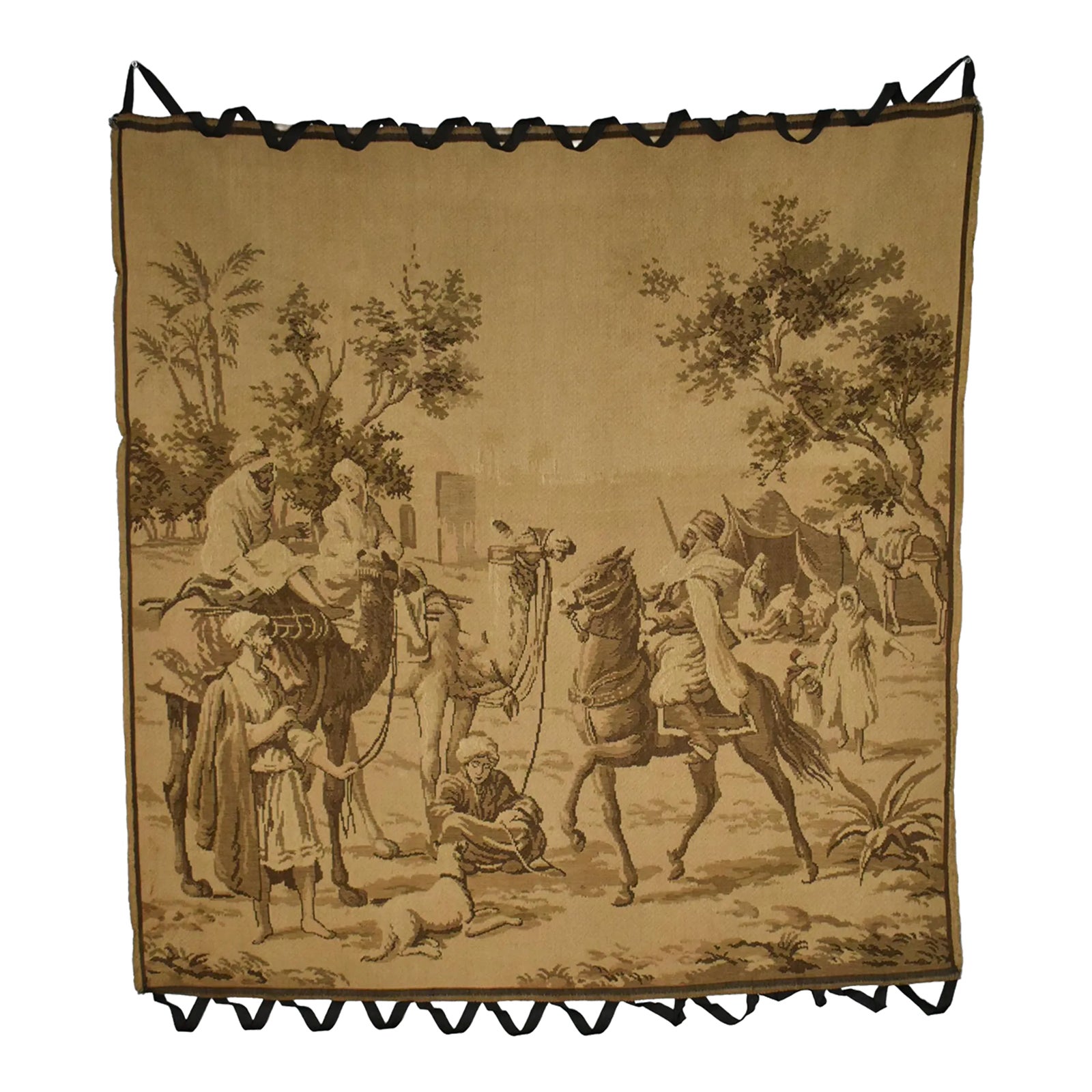Vintage Middle Eastern Style Tapestry | Chairish