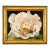 Late 20th Century Vintage Art White Rose Original Oil Painting on ...