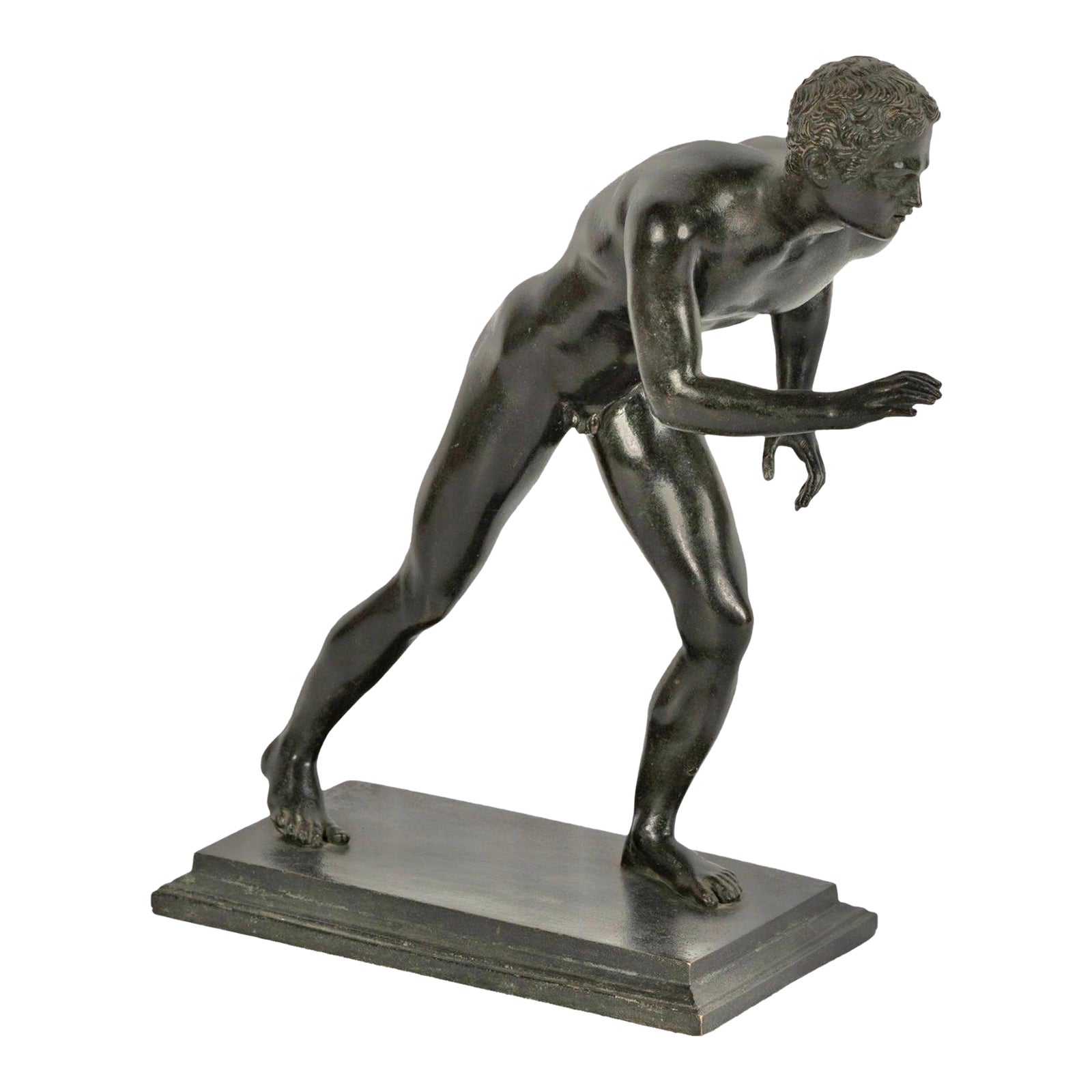 19th Century Bronze of the Runner of Herculaneum with Panama Pacific ...