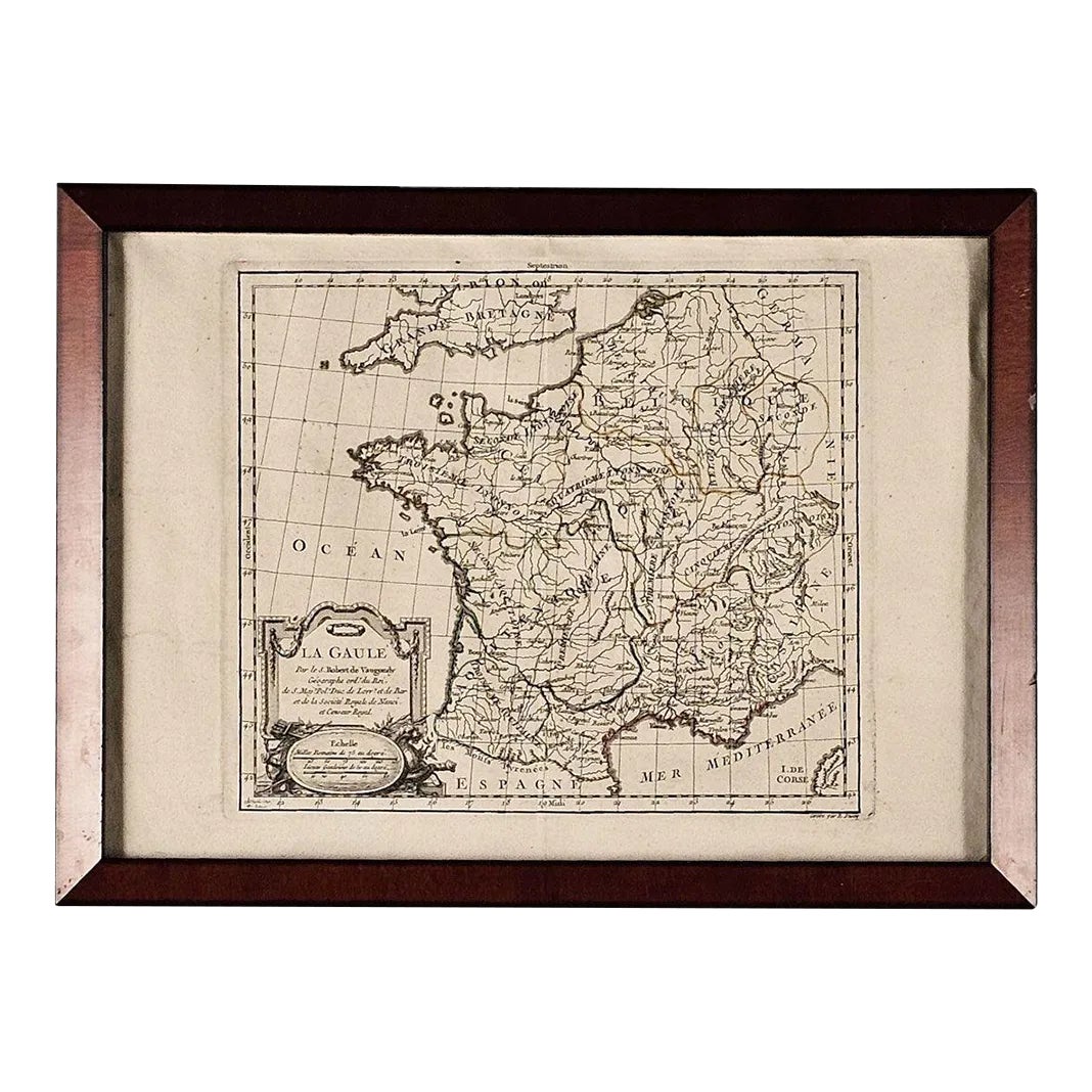 Map of France, Circa 1750 | Chairish