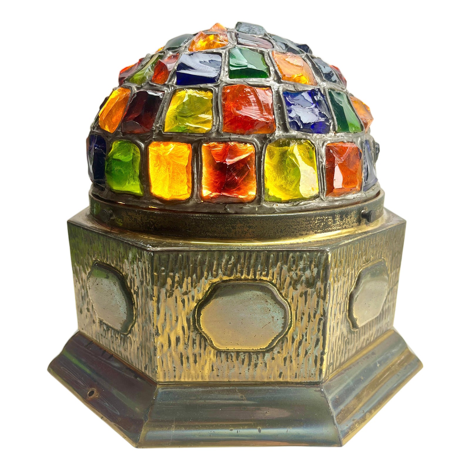Arts & Crafts Chunk Glass Globe Light by Peter Marsh for Nader, 1940 ...