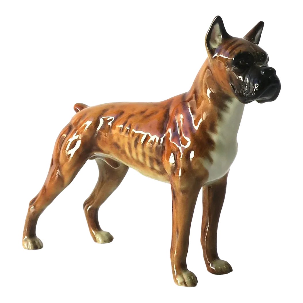 Boxer Dog Porcelain Decorative Object From West Germany, 1968 | Chairish