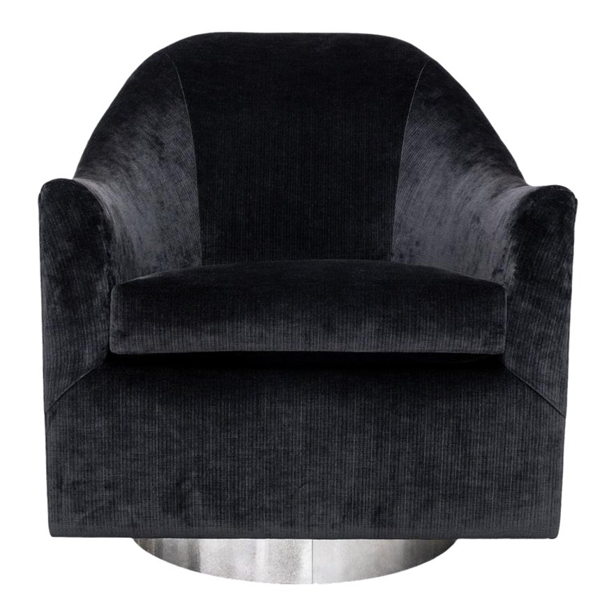 Mason Art Custom Baughman Style Swivel Armchair | Chairish