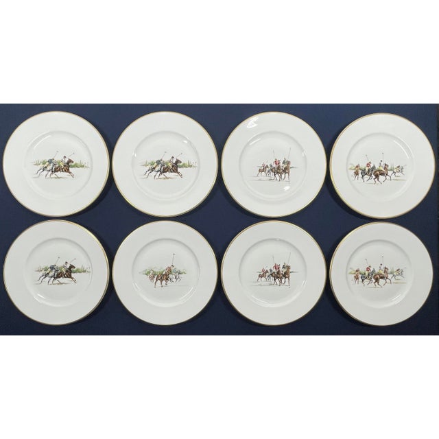 Vintage Ralph Lauren “Polo Scene” Bone China Dinner Plates- Set of 8 ...
