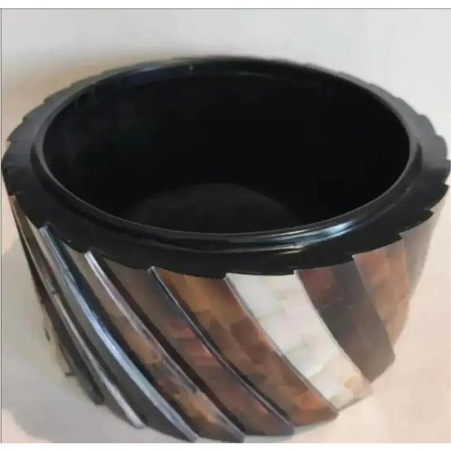 1990s Vintage Maitland-Smith Large Tessellated Faux Tortoise Shell and ...