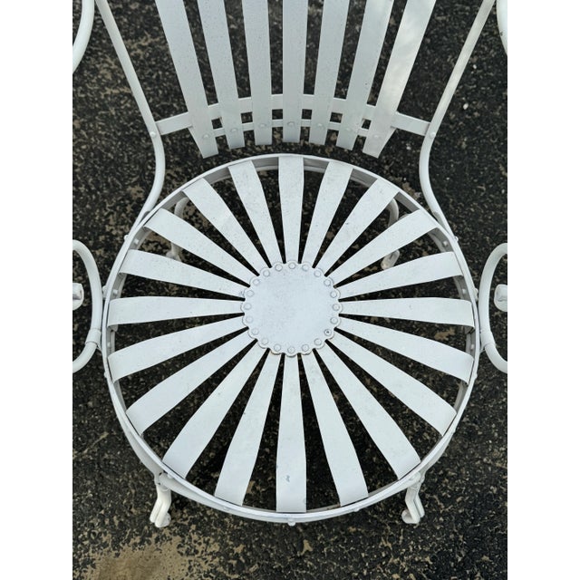 Vintage Iron Francois Carre Style Starburst Pinwheel Chairs by Unopiù ...