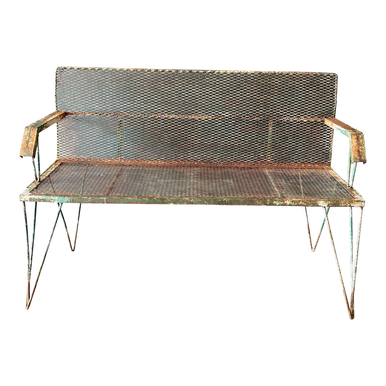 1950s Belgian Iron Bench | Chairish