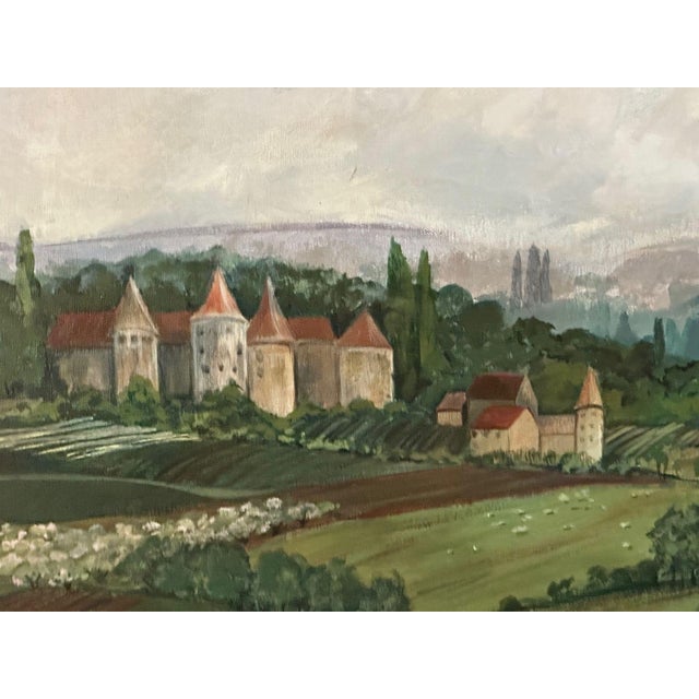 Mid Century Modern, Large Oil Canvas Painting, Landscape, Italian ...